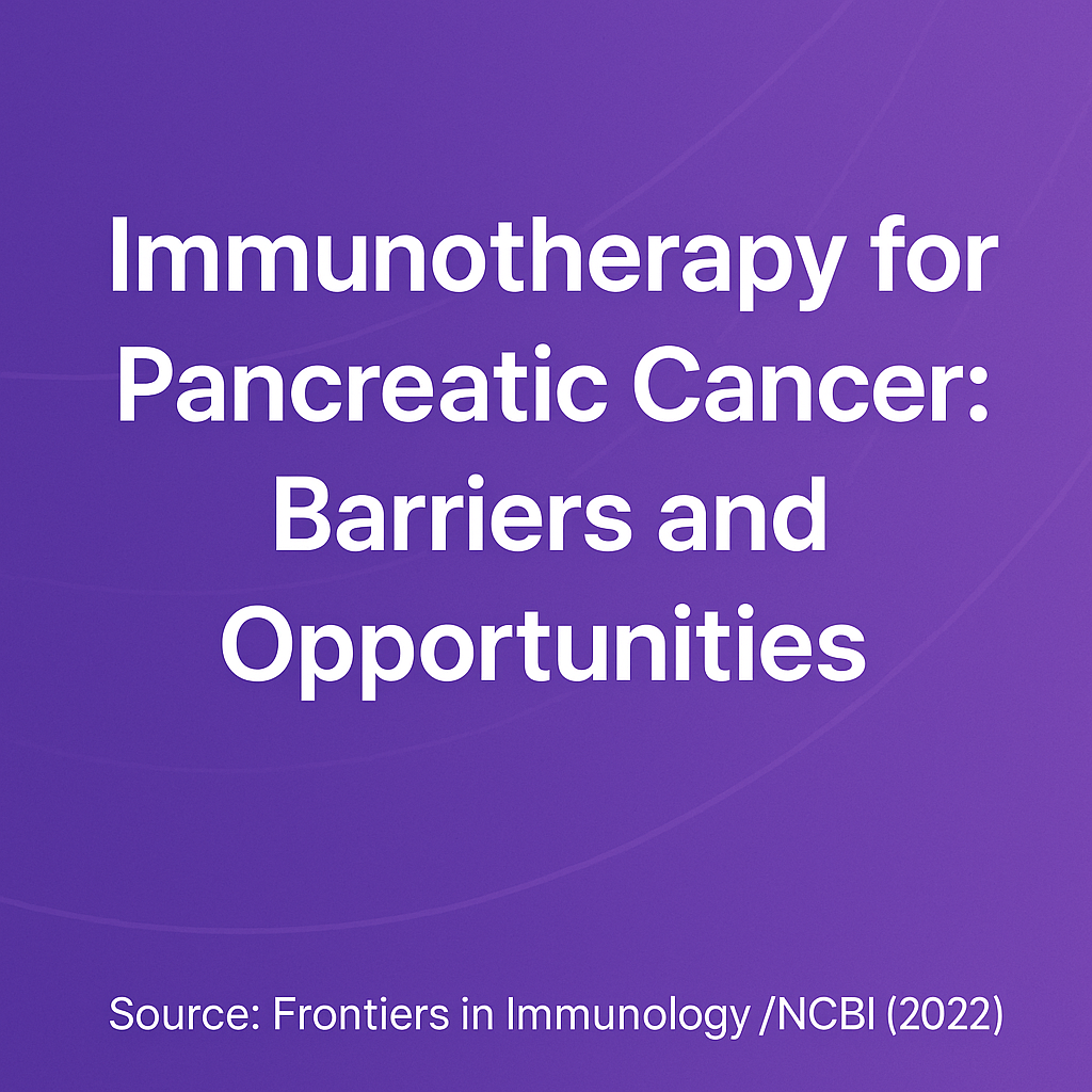 Immunotherapy for Pancreatic Cancer: Barriers and New Opportunities